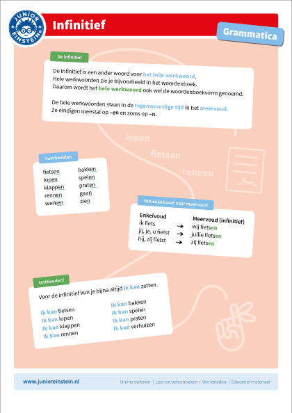 Wat is het hele werkwoord (de infinitief)?