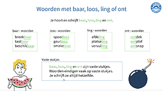 Woorden met baar, loos, ling of ont