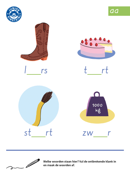 Vul de klank aa in