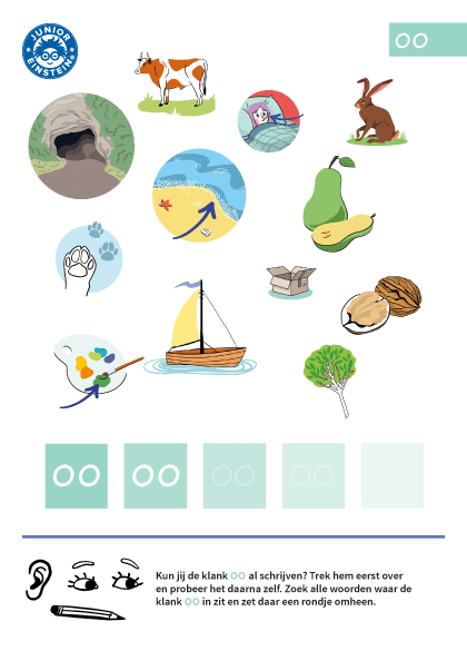 Zoek de woorden met de klank oe